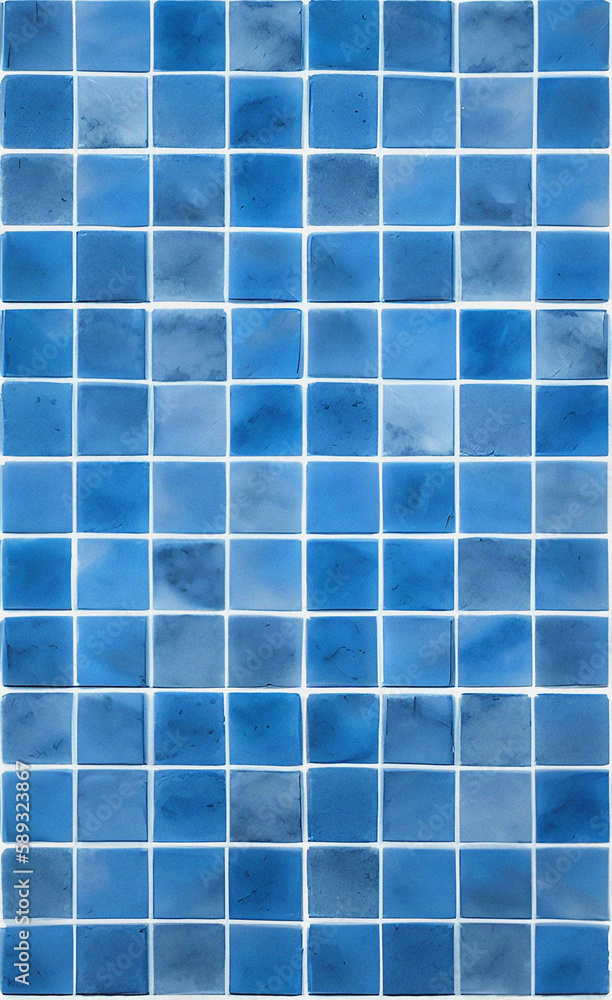 Blue mosaic tile background. stonewall, rock texture. Close-up. Stone ...