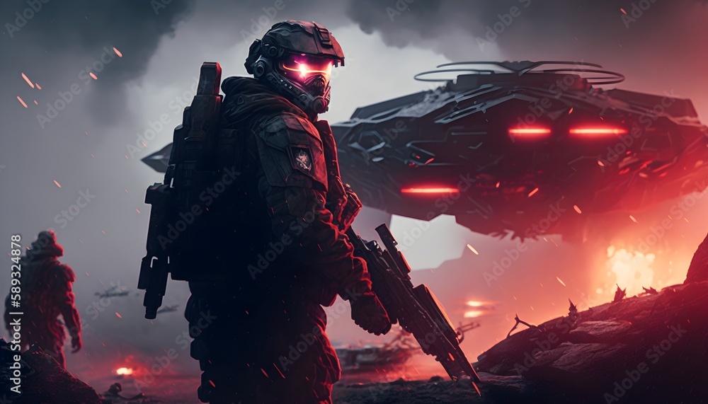 fantasy film modern warfare climactic battle scene red wolves and ...