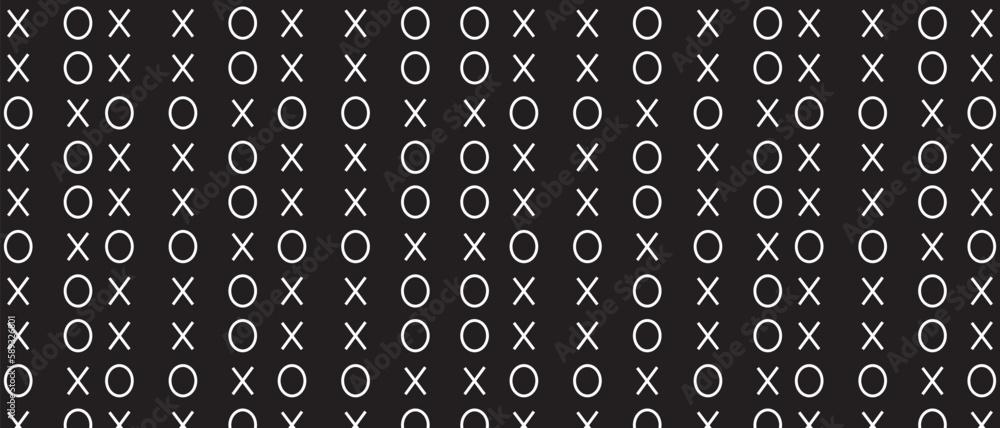 Numbers background. Pattern on black background. Hand drawn white ...