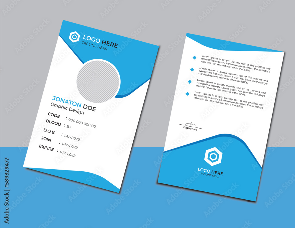 Creative ID Card Template Design.Creative Corporate Business identity ...