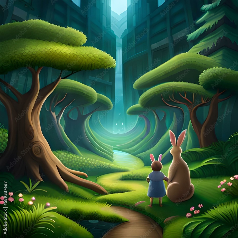 Step into a Magical Easter World: An Ultra-Realistic Illustration of ...