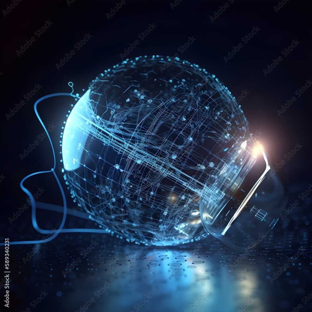 4k x 4k - This futuristic image showcases various technologies that are ...