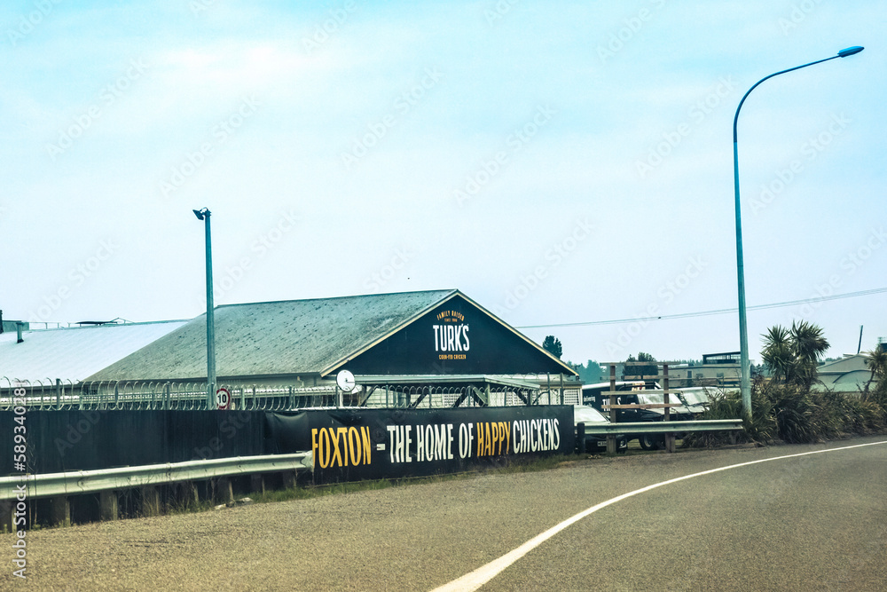 Turks Poultry Farm and factory building in New Zealand Stock Photo ...