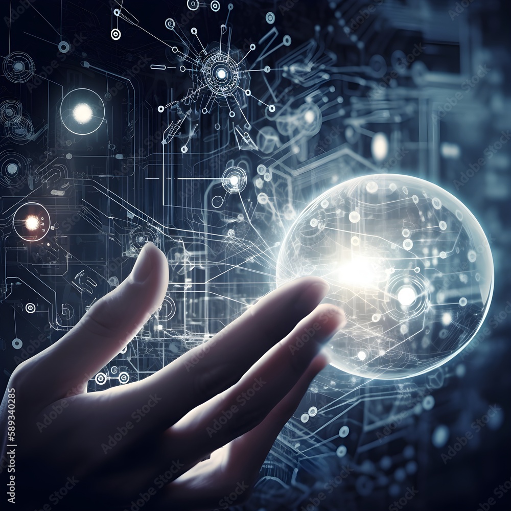 4k x 4k - This futuristic image showcases various technologies that are ...