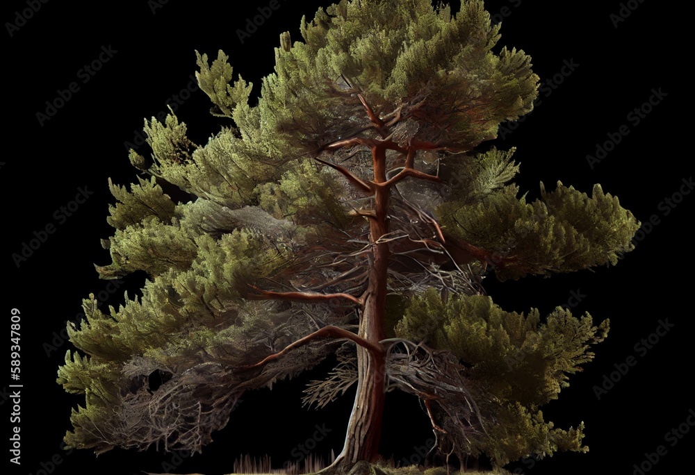 Left view of tree (Loblolly Pine) png with alpha channel to cutout 3D ...