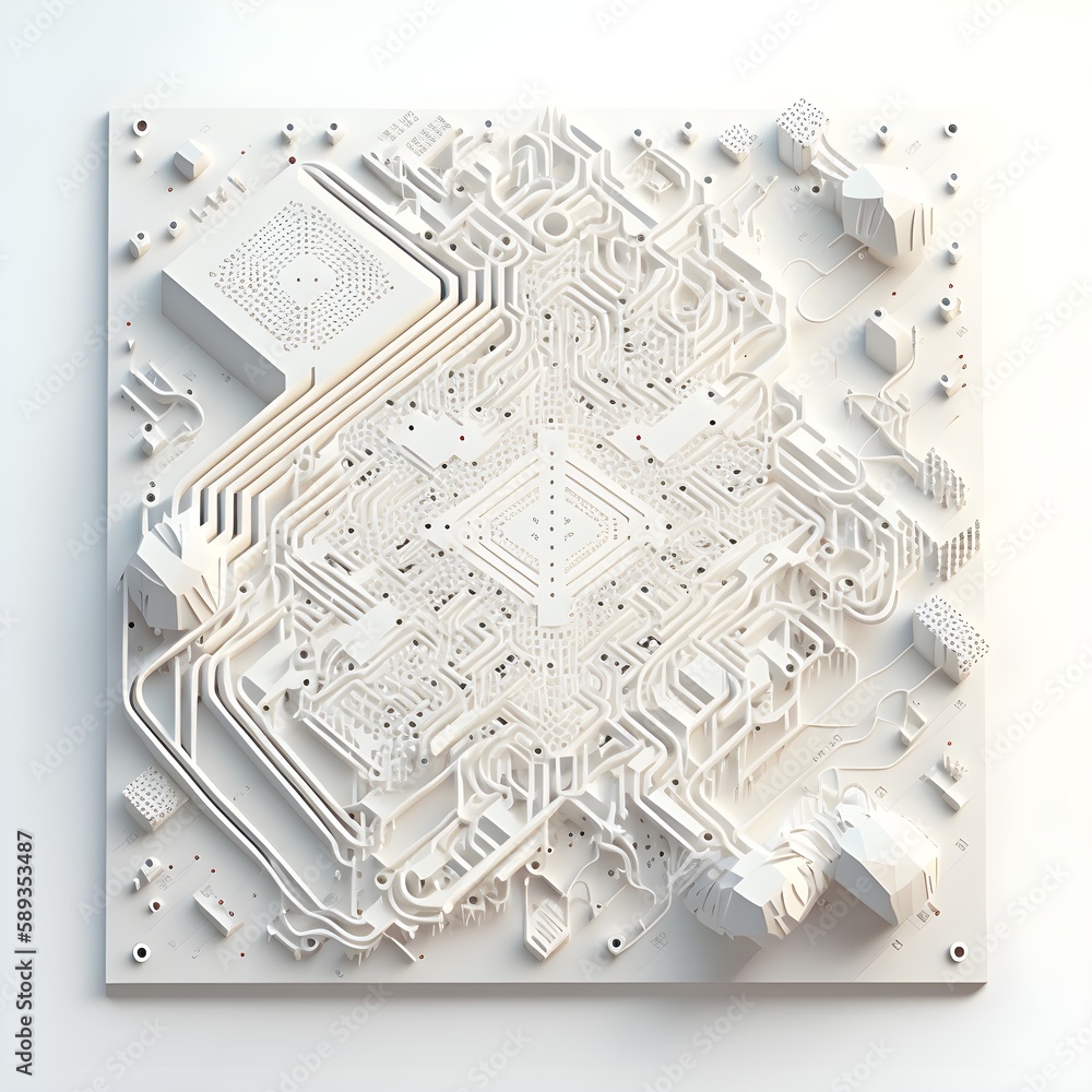 organic biology composition crisp detailed 2d image of a cyberpunk ...