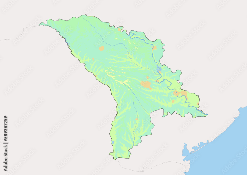 moldova physical map