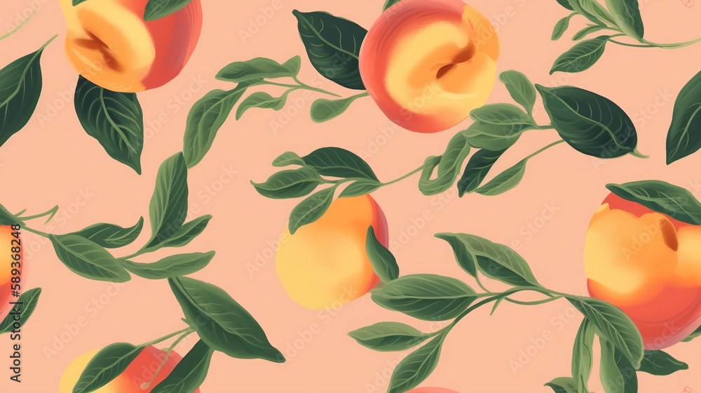 Peaches texture background, peaches wallpaper Stock Illustration ...