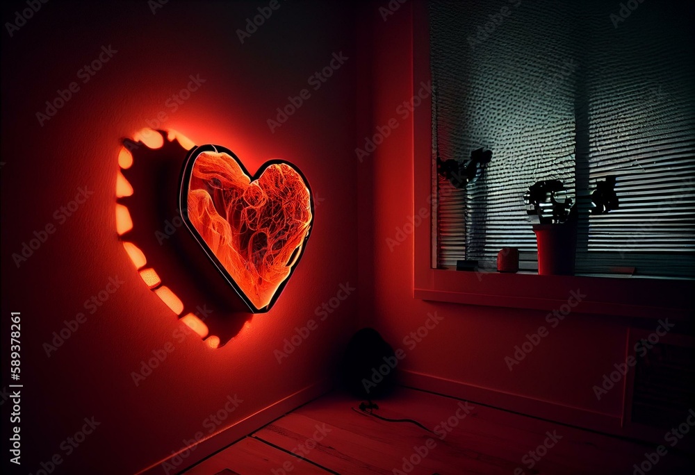 Let your heart shine with the Heart-shaped LED Red Strap that ...