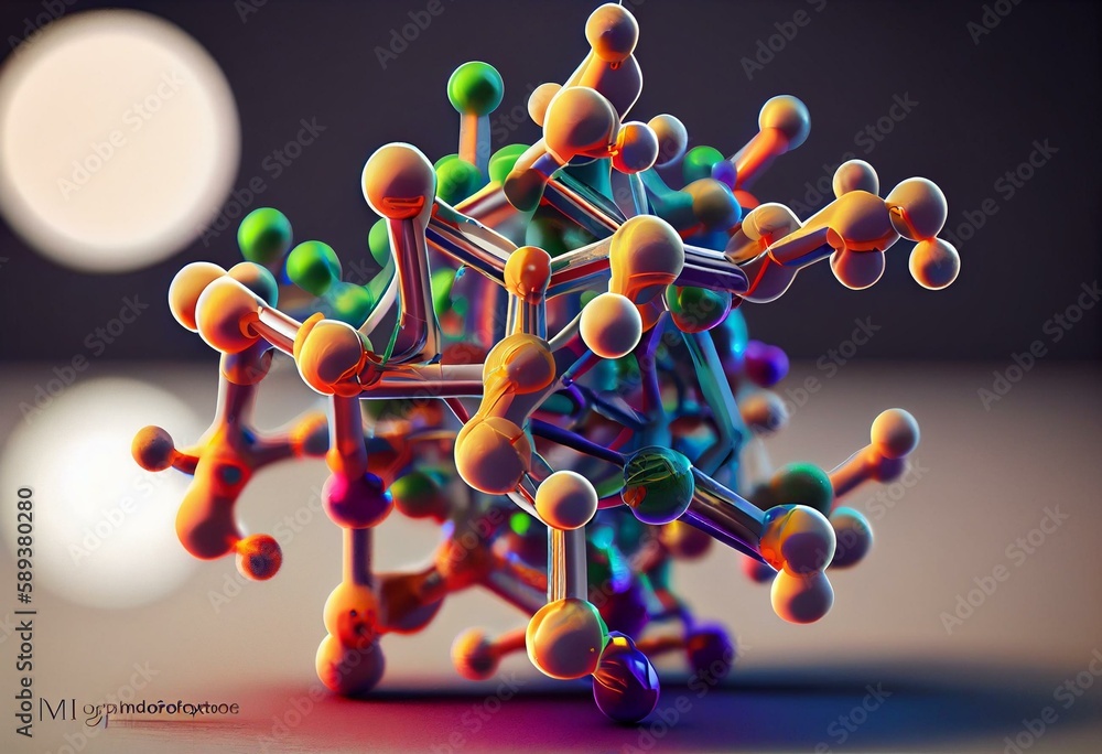 pyriofenone molecular structure, 3d model molecule, fungicide ...