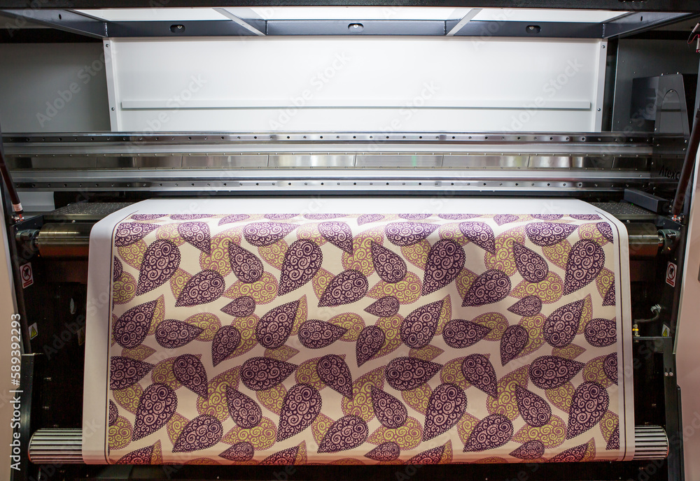 Digital Textile Printing Machine. Large Format Dye Sublimation Textile ...
