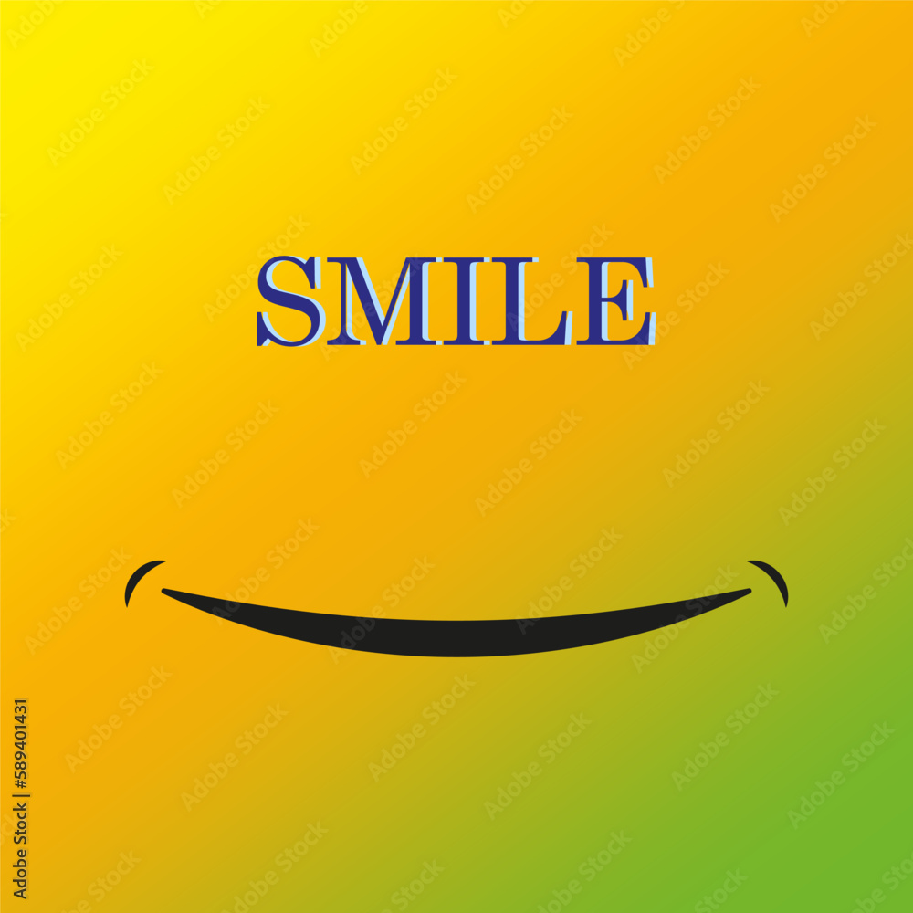 Realistic smile orange background. Realistic render emoji. Vector ...