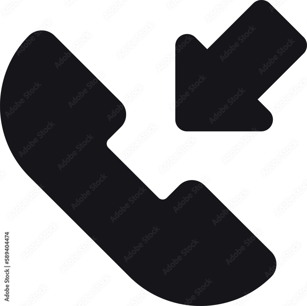 The incoming call icon represents the act of receiving a call on a ...