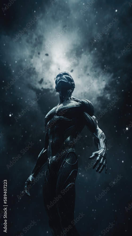 Greek Mythology ,Prometheus' Fire Theft, Dark Ambiance background. Gen ...