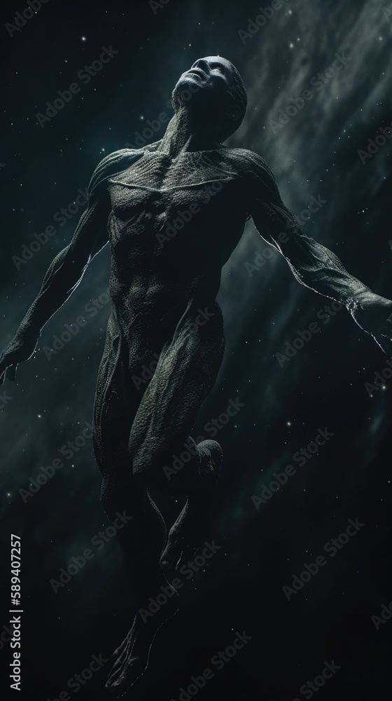 Greek Mythology ,Prometheus' Fire Theft, Dark Ambiance background. Gen ...