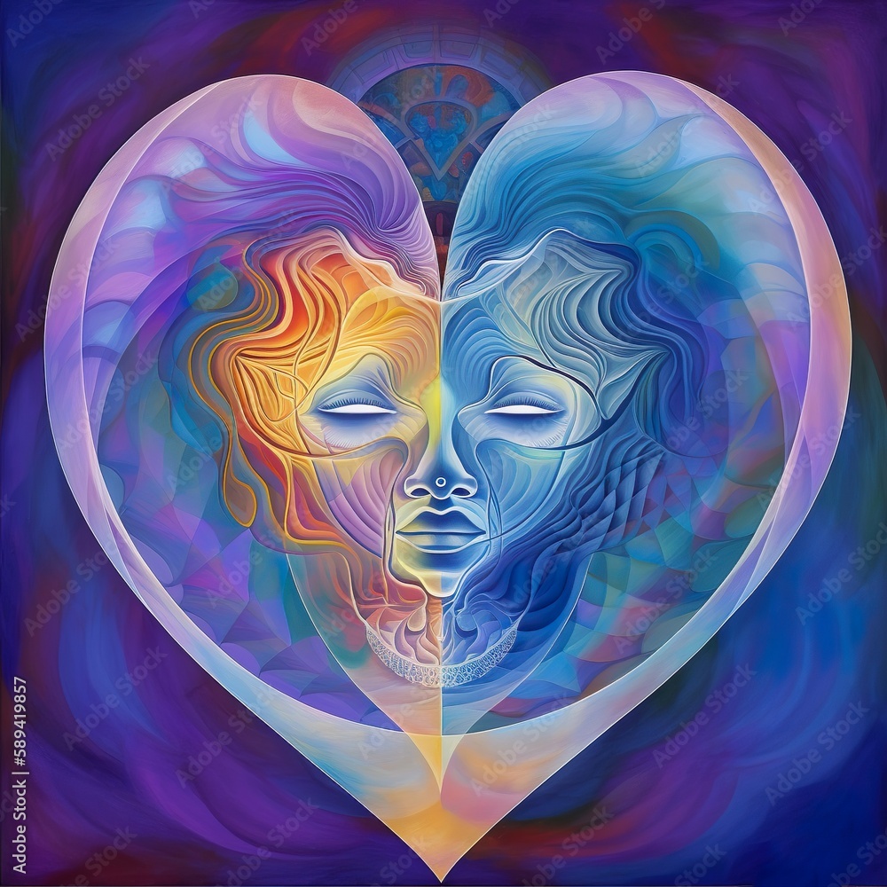 Harmonia, depicts the balance between two lovers, whose chakras align ...