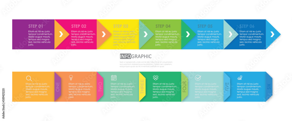 colorful timeline template infographic 2 style presentation style ...