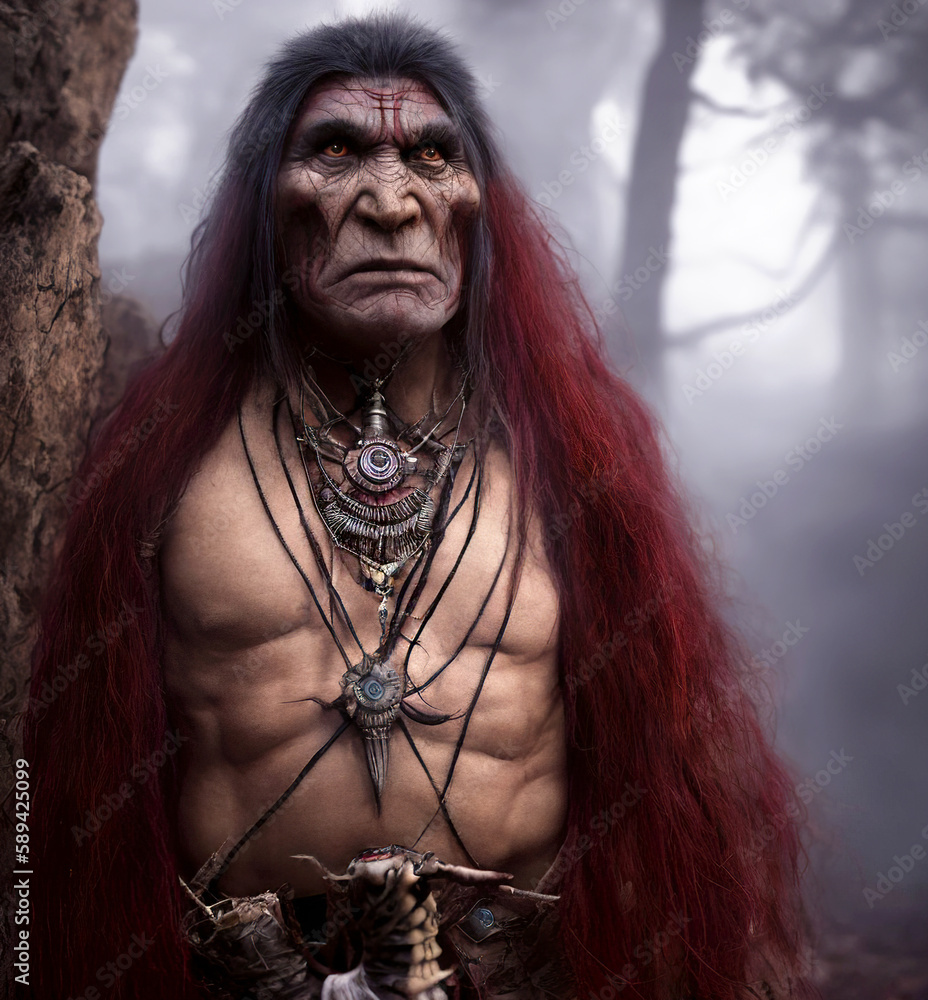 Skinwalker , a type of malevolent shaman Navajo. Stock Illustration ...