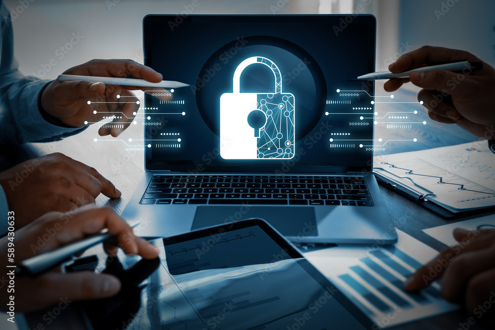 CYBER SECURITY Business technology Antivirus Alert Protection Security ...