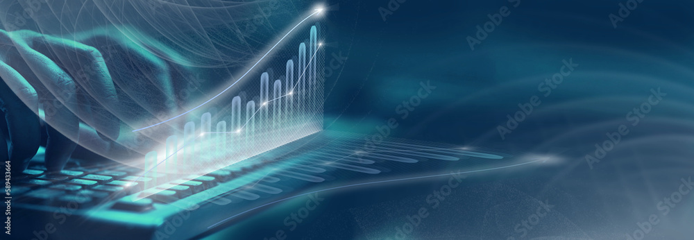 Stock market and business investment concept background. Business ...