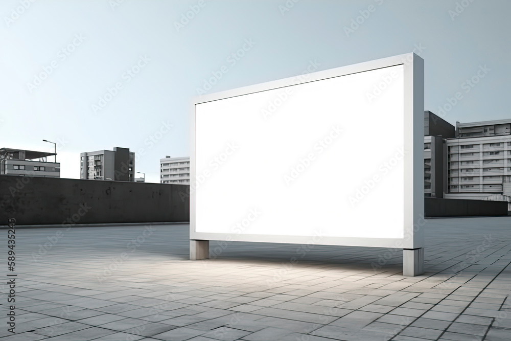 public shopping center mall or business center advertisement board ...