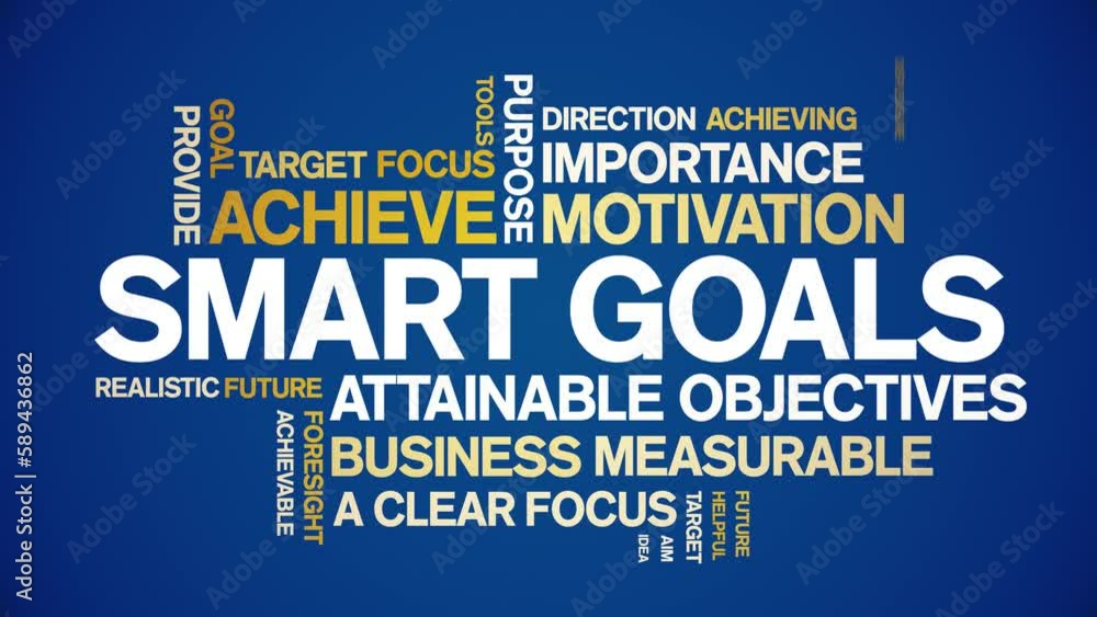 Smart Goals animated tag word cloud;text design animation kinetic ...