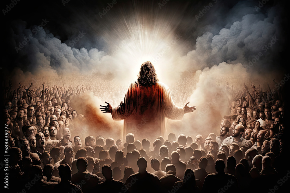 Illustration revelation of Jesus Christ, new testament, religion of ...