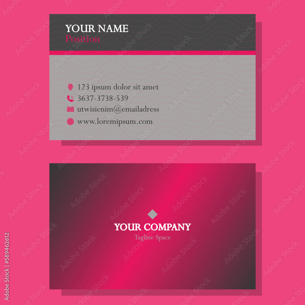 Our modern business card design features a clean and simple layout with ...