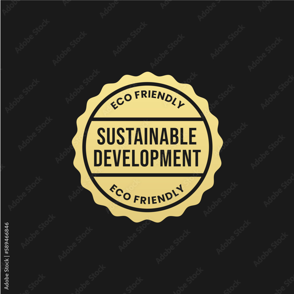 Elegant Sustainable label vector or Sustainability label vector ...