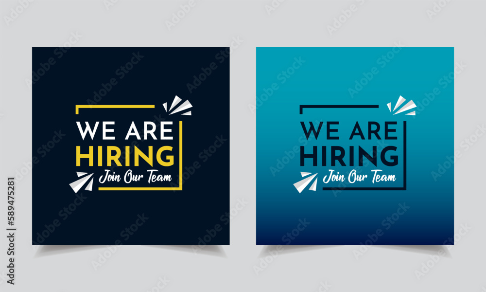 Hiring recruitment open vacancy design vector. We are hiring design ...