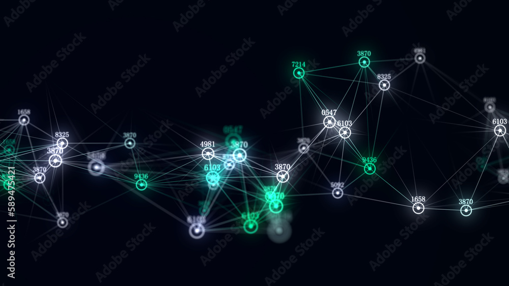 Futuristic backdrop. Network connection structure cyberspace with ...