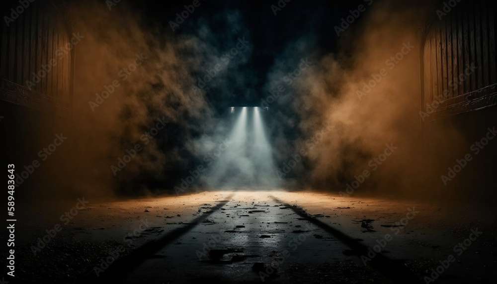 immerse yourself in an ethereal world: empty dark stage transformed ...