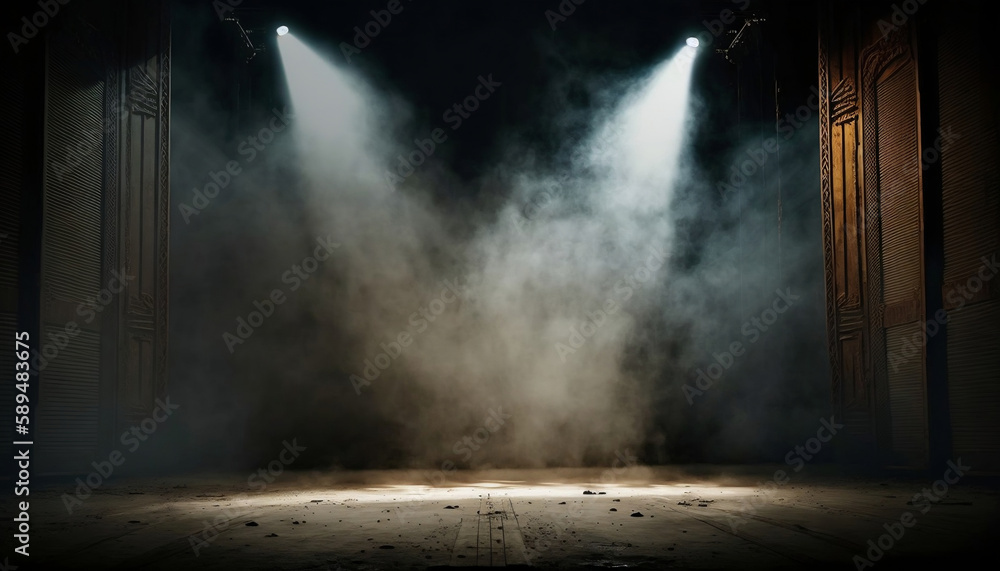 immerse yourself in an ethereal world: empty dark stage transformed ...