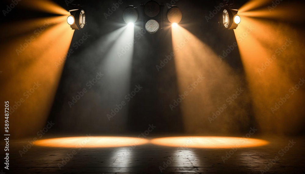 immerse yourself in an ethereal world: empty dark stage transformed ...