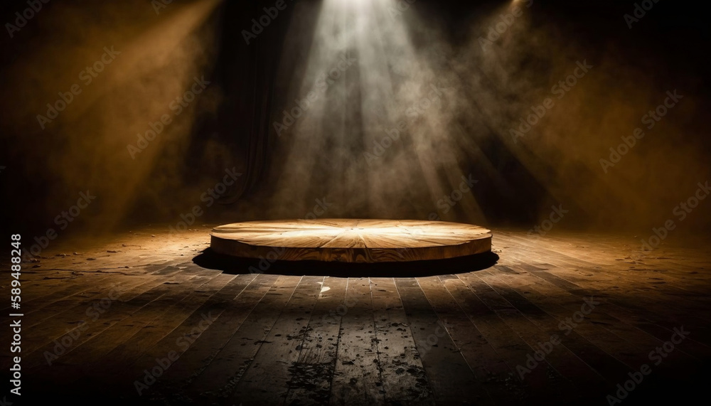 immerse yourself in an ethereal world: empty dark stage transformed ...