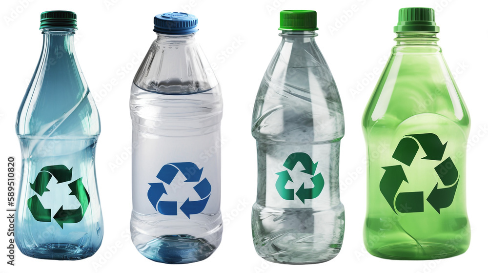 ภาพประกอบสต็อก Plastic bottles for soft drinks or other liquids with ...