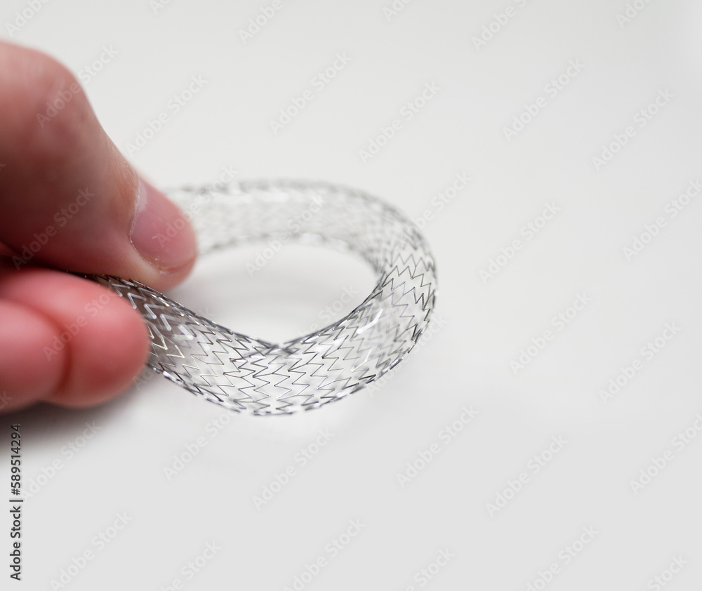 stent kinking and fracture on the white background Stock Photo | Adobe ...