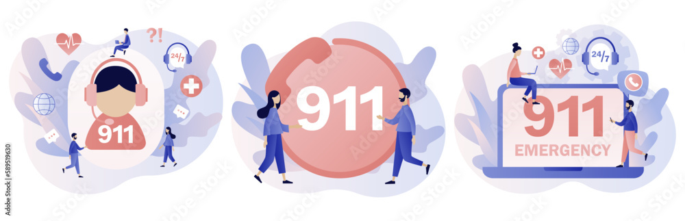 911 emergency call. Ambulance service. Assistant manager online ...