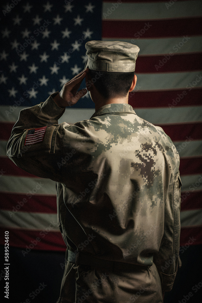 Respect and Honor: A Captivating Back View Photography of Military ...