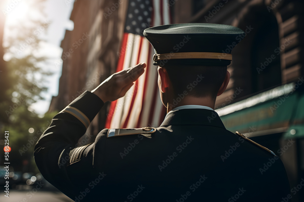 Respect and Honor: A Captivating Back View Photography of Military ...