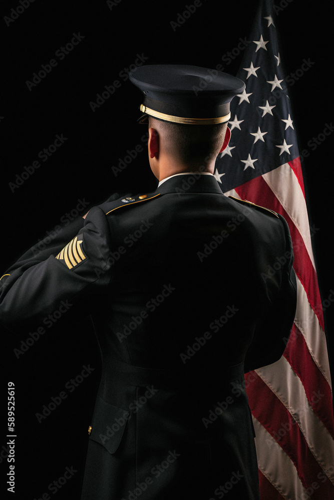 Respect and Honor: A Captivating Back View Photography of Military ...