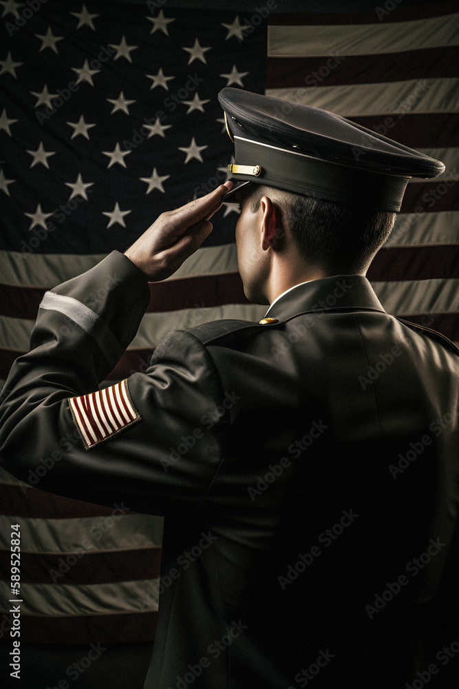 Respect and Honor: A Captivating Back View Photography of Military ...