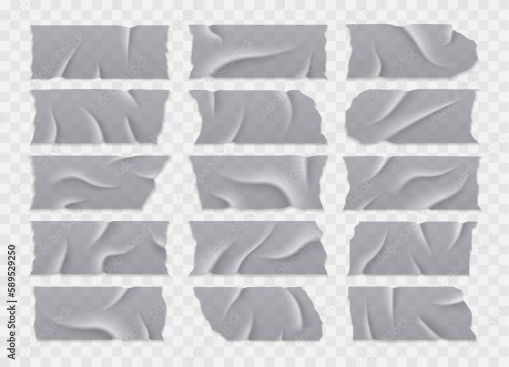 Transparent sticky tape. Realistic clear plastic adhesive tape, sticky ...