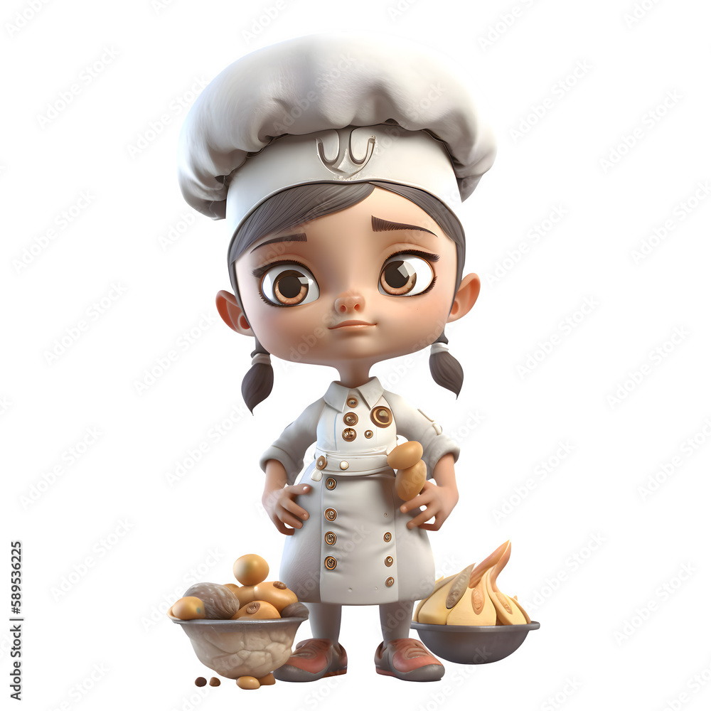 Cute Chef Women in Action Dynamic and Energetic Models for Culinary ...