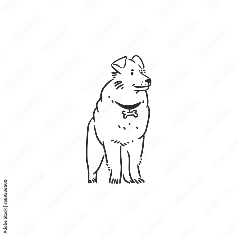 Hand drawn vector abstract graphic line art collection with diverse ...