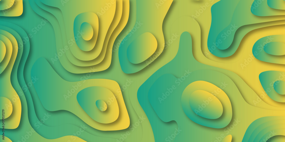 Paper cutout background. Realistic 3d layered smooth objects. Design ...