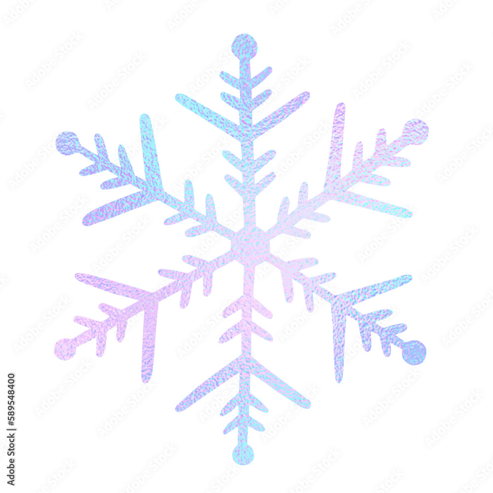 Snowflake in doodle style for design winter print. Hand draw snowflakes ...