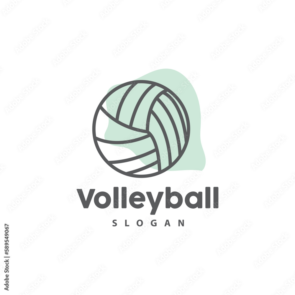 Volleyball Logo, Sport Simple Design, World Sports Tournament Vector ...