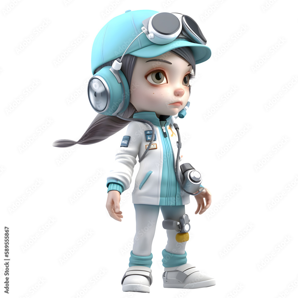 Our 3D Pilot Girl Character is Here to Take You on a Journey PNG ...