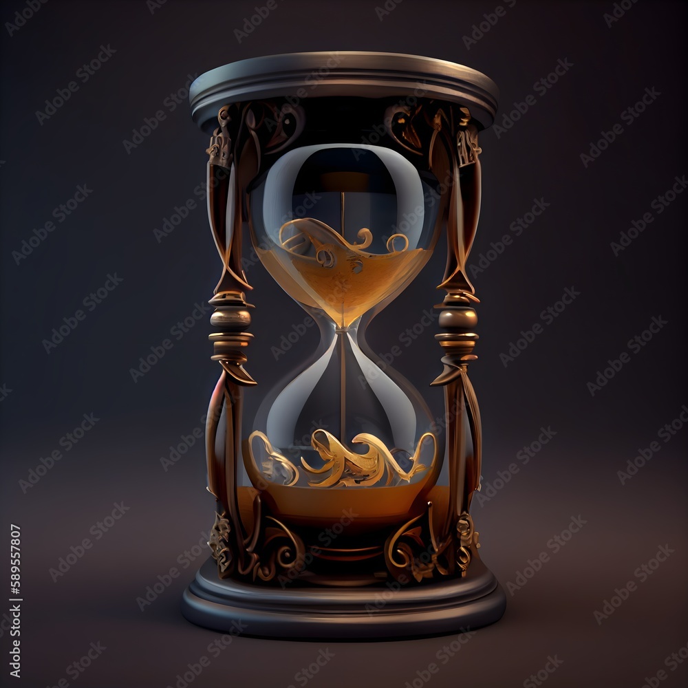 Steampunk-Style Hourglass: A Brass and Copper Timekeeper Stock ...